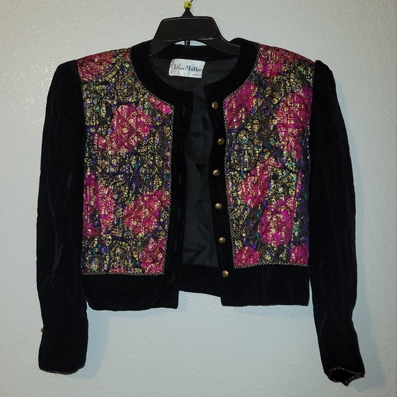 david molho | Jackets & Coats | Euc 8s Made In France Multicolor Velvet ...